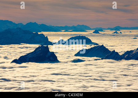 Panorama, view, Santis, Switzerland, Europe, canton Appenzell ...