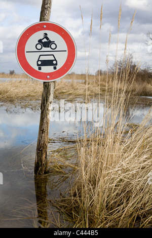 No motor vehicles Road safety sign. This sign means that you must not ...