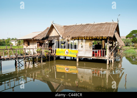 Traditional restaurant in vientiane, laos Stock Photo - Alamy