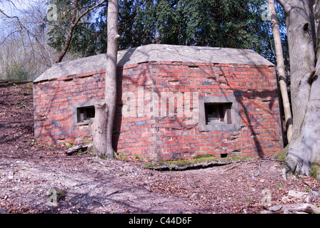 World War II brick pill box at Waverley Abbey near Farnham on the River ...