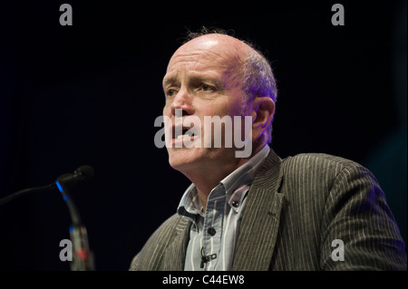 Iain Sinclair author and filmmaker giving Gwyn Jones Lecture at Hay ...