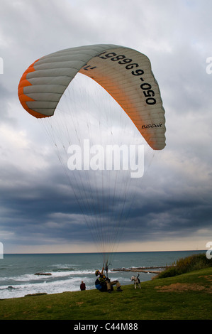 Israel, Mediterranean coast paragliding Stock Photo - Alamy