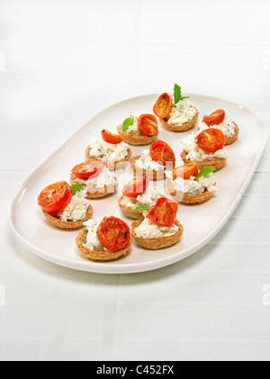 Goats Cheese canapes Stock Photo - Alamy
