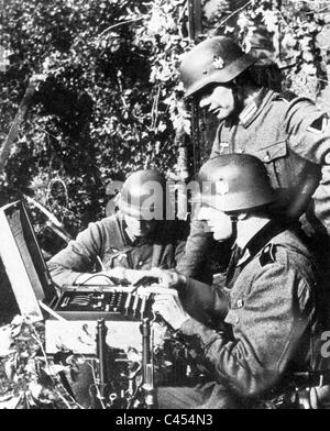 German Enigma machine encryption device from World War II Stock Photo ...