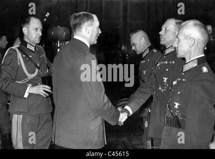 Hermann Hoth awards the Knight's Cross to General Trierenberg, 1943 ...