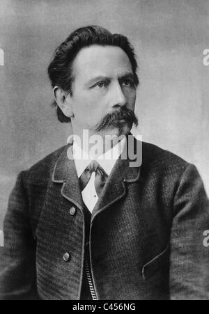 Carl Friedrich Benz in his 1885 Benz-Automobile, 1925 Stock Photo - Alamy