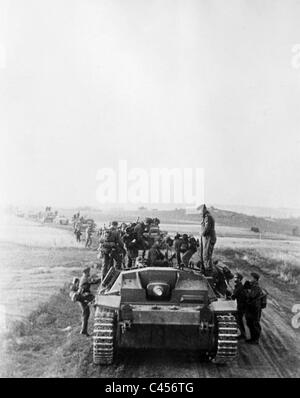 German assault gun StuG. III of World War II. Military equipment in a ...
