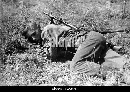 Waffen-SS soldier resting, 1942 Stock Photo - Alamy