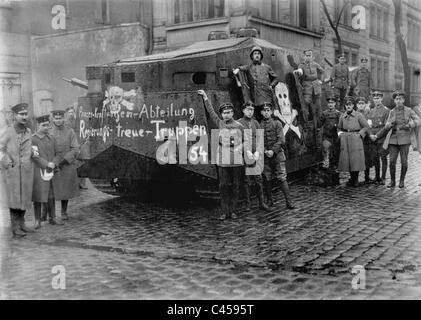 Government troops during the Spartacus uprising in Berlin, 1919 Stock ...