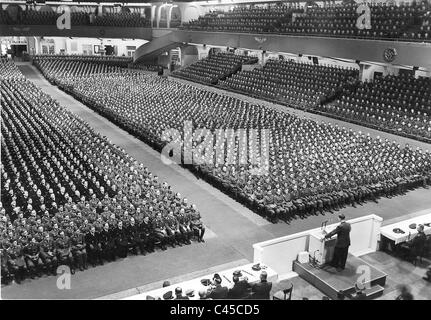 Hitler in the Berlin Sports Palace, 1938 Stock Photo - Alamy
