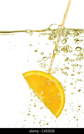 orange summer drink with bubbles Stock Photo - Alamy