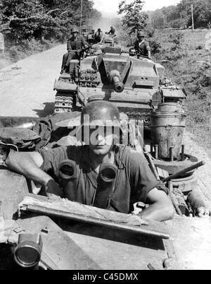 German StuG commander in his tank, 1944 Stock Photo - Alamy