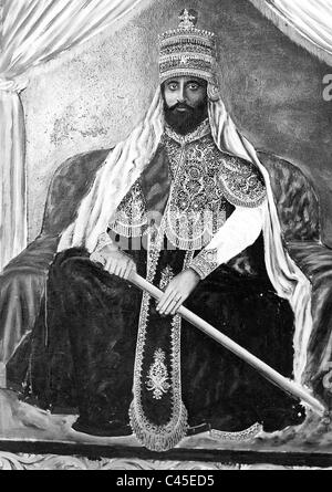Emperor Menelik II (1844-1913), King of Kings of Ethiopia. The process ...