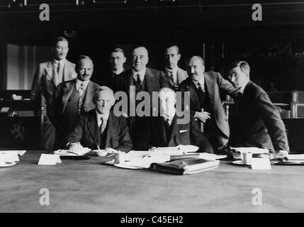 The British delegation during the first Hague Conference, 1929 Stock ...