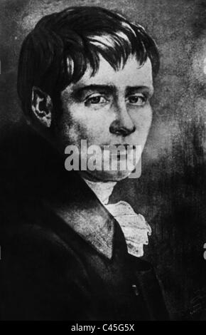 Heinrich von Kleist (1777-1811), German writer and poet. Drawing by an ...