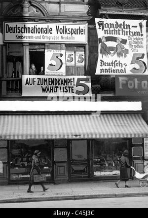 Campaign office of the DNVP in Neukoelln, 1933 Stock Photo - Alamy