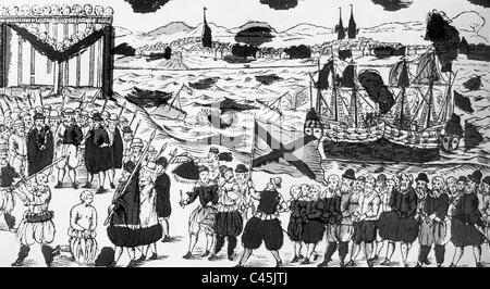 The punishment of the pirate Stock Photo - Alamy