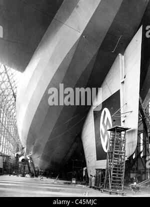 The airship 'Graf Zeppelin' ('LZ 130') above Liberec, 1938 Stock Photo - Alamy
