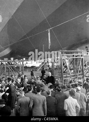 LZ 130 Graf Zeppelin II with swastikas on the rudders Stock Photo - Alamy
