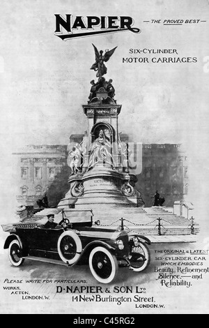 Napier, six cylinder motor carriages, 1917. Artist: Unknown Stock Photo ...