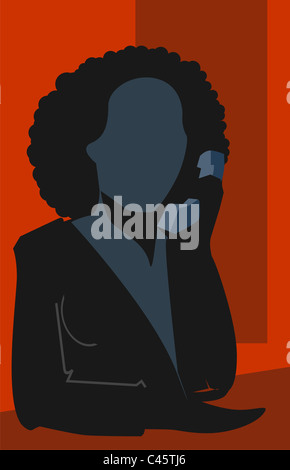 silhouette of a lady Stock Photo - Alamy