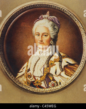 A portrait of Catherine II, also known as Catherine the Great, painted ...