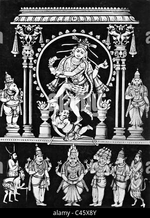 Lord Shiva in cosmic dance pose Stock Photo - Alamy