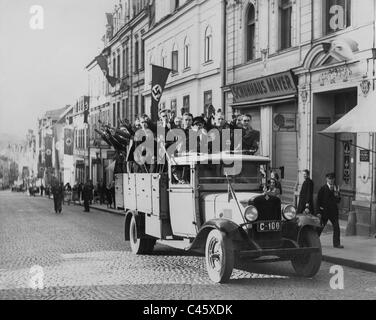 Sudeten German Volunteer Corps in the Czech town of Asch, 1938 Stock ...