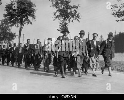 Sudeten German Volunteer Corps in the Czech town of Asch, 1938 Stock ...