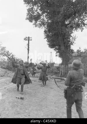 Russian soldiers surrender, 1941 Stock Photo - Alamy