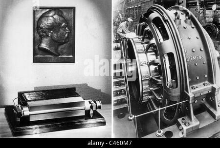 The first dynamo machine from Werner von Siemens, 1866 Stock Photo - Alamy