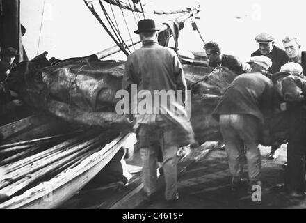 Recovery of the remains of the expedition team of Salomon Andree, 1930 ...