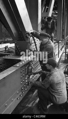 Nazi Germany: public works: building of Autobahnen, 1933-1945 Stock ...