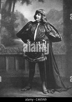 Sarah Bernhardt (1844-1923) as Hamlet in Shakespeare's play of the same ...