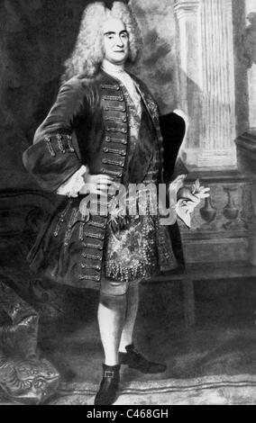 Augustus II the Strong (August II der Starke). Portrait of the Stock ...