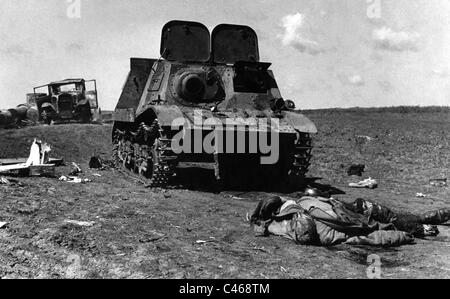 Dead Red Army soldier, killed during the Second World War (b/w photo ...