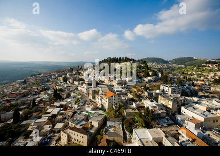 Aerial photograph of the city of Zefat in the Upper Galilee Stock Photo ...