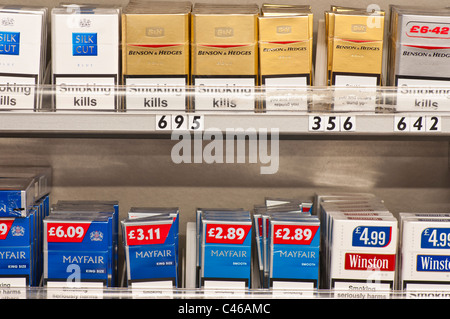Cigarette shop display Stock Photo - Alamy