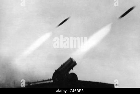 Second World War, German Artillery: Nebelwerfer (Do-Werfer Stock Photo ...