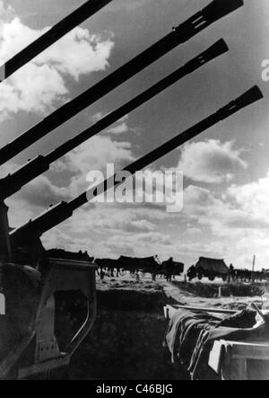 A German World War II telemeter, model 1934, a tool used for range ...