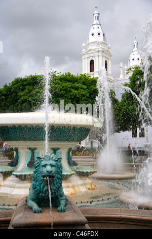 Ponce, Puerto Rico, USA: Main plaza at the Tibes Indigenous Ceremonial ...
