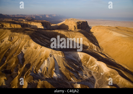 Aerial photograph of the historic site of Masada in the Judean desert ...
