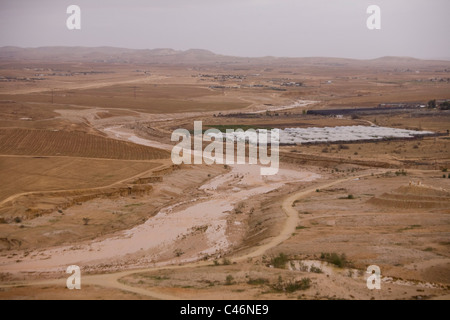 Aerial photograph of the bedouin villages in the Negev desert Stock ...