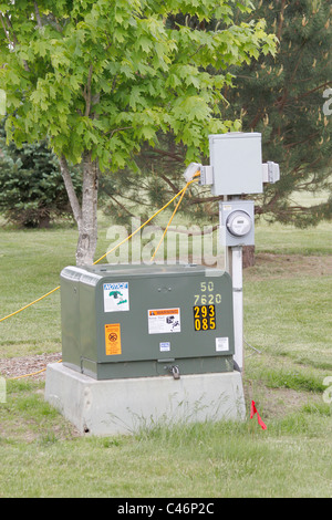 Temporary electric meter for construction site Stock Photo - Alamy