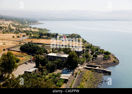 Aerial photograph of the ruins of Capernaum in the sea of Galilee Stock ...