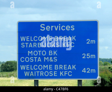Motorway Services Sign Stock Photo - Alamy