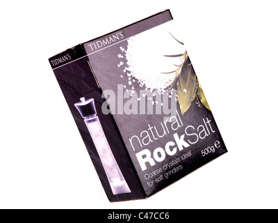Packet of Rock Salt Stock Photo - Alamy