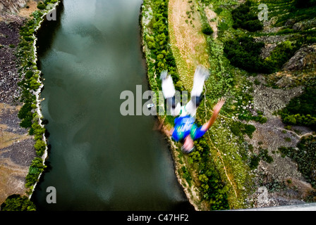 BASE jumping off the Perrine Bridge near Twin Falls ID Stock Photo - Alamy