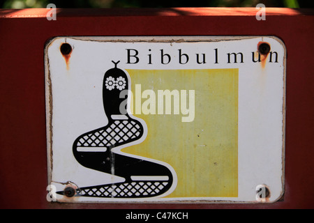 Sign to the Bibbulmun bush walking track, Southwest Australia Stock ...