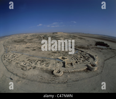 Aerial view of the biblical city of Arad in the northern Negev in the ...